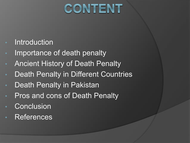 Should Death Penalty be Abolished | PPTX | Crime & Harmful Acts to Individuals, Society & Human ...