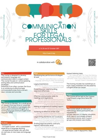 Communication Skills for Legal Professionals - October 2017 | PDF