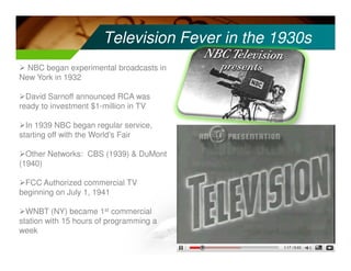 television broadcasting history | PDF