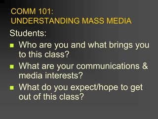 COMM 101-INTRO-WCC | PPT