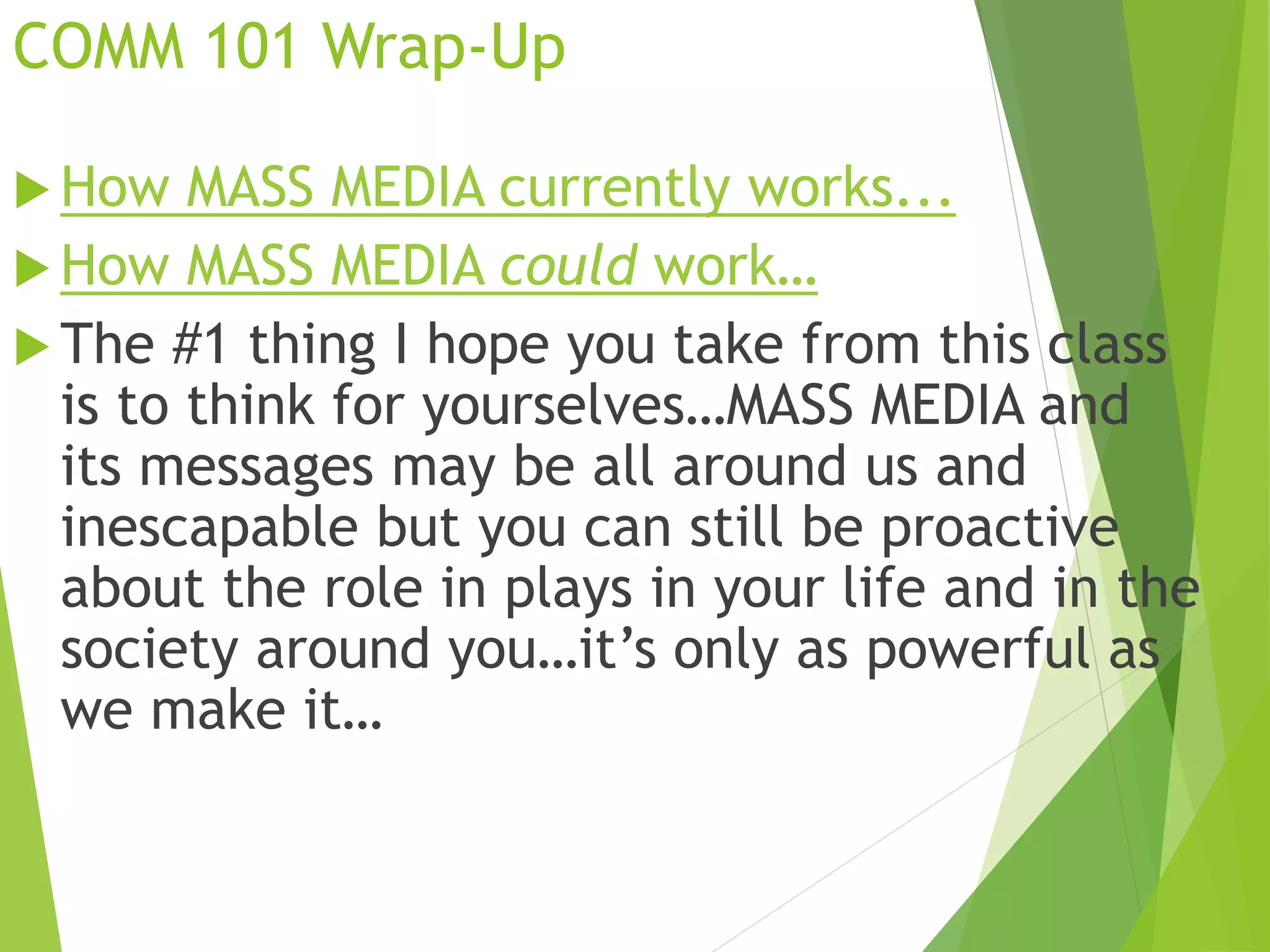 COMM 101-Semester Wrap-Up | PPT COMM 101-Semester Wrap-Up | PPT