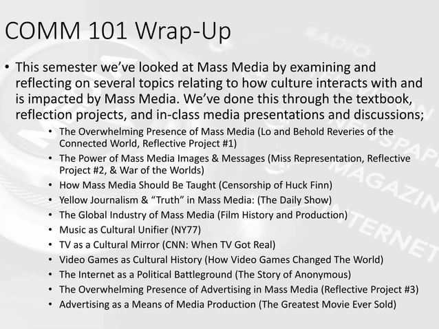 COMM 101 WRAP UP | PPT