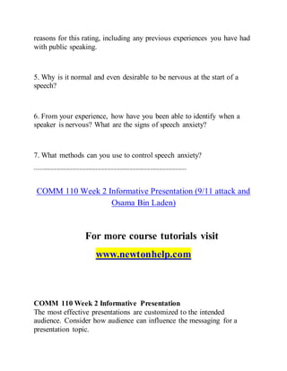 Comm 110 Motivated Minds/newtonhelp.com