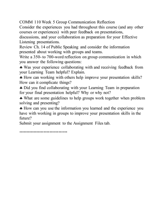 COMM 110 Education Redefined / snaptutorial.com