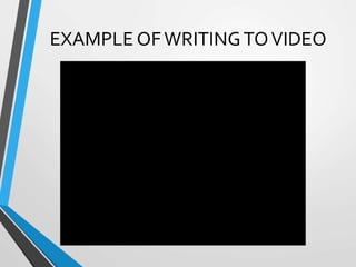 COMM 118 - Writing for a VO (Broadcast Journalism) | PPTX