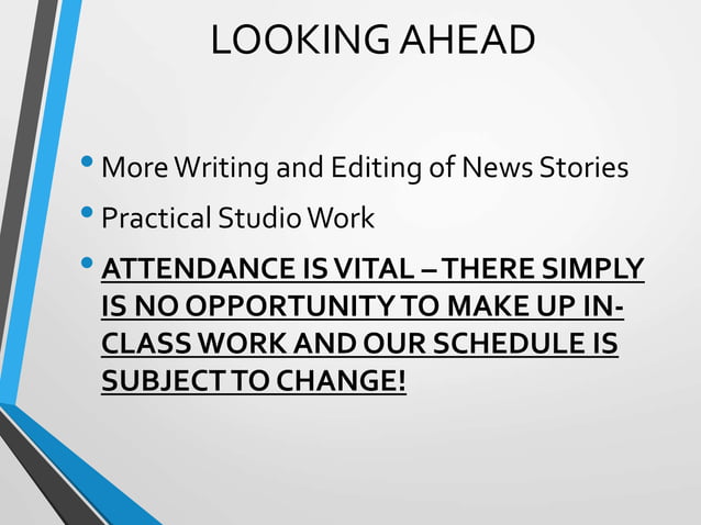 COMM 118 - Writing for a VOSOT (Broadcast Journalism) | PPTX