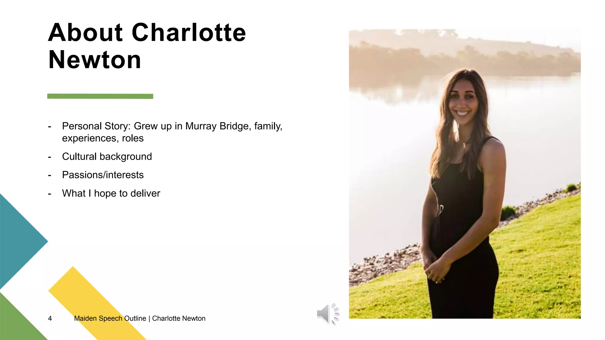 COMM12033 Component B - Charlotte Newton's Maiden Speech Outline.pptx