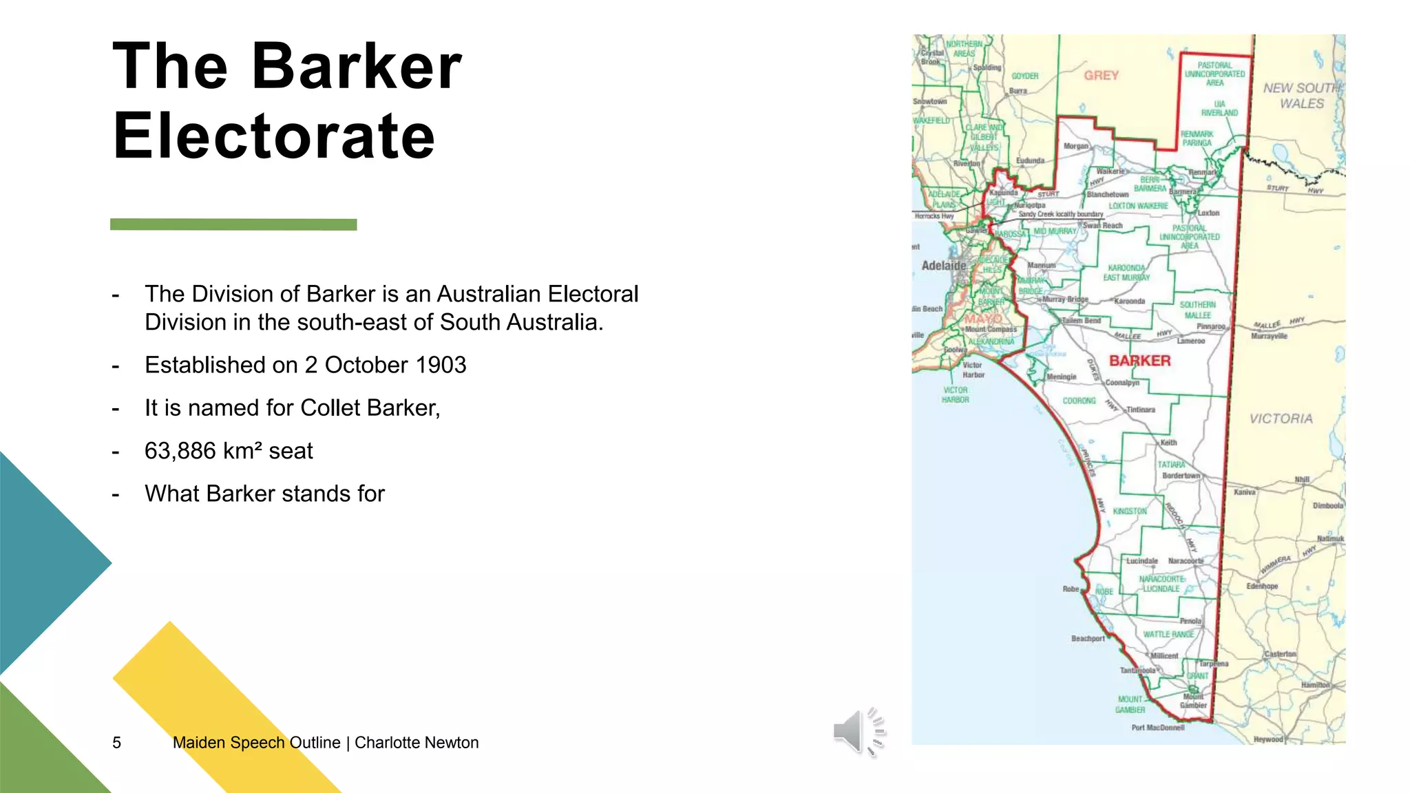 COMM12033 Component B - Charlotte Newton's Maiden Speech Outline.pptx