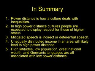 Hofstede Dimensions: Power Distance | PPTX