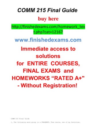 Comm 215 final guide | DOCX