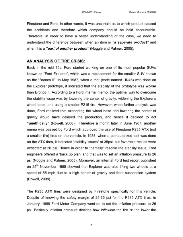 An analysis of the Ford- Firestone Case | PDF