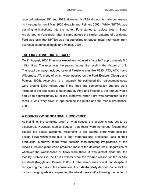 An analysis of the Ford- Firestone Case | PDF