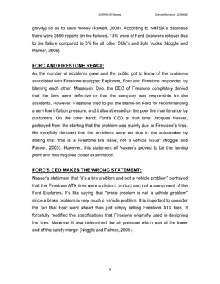 An analysis of the Ford- Firestone Case | PDF