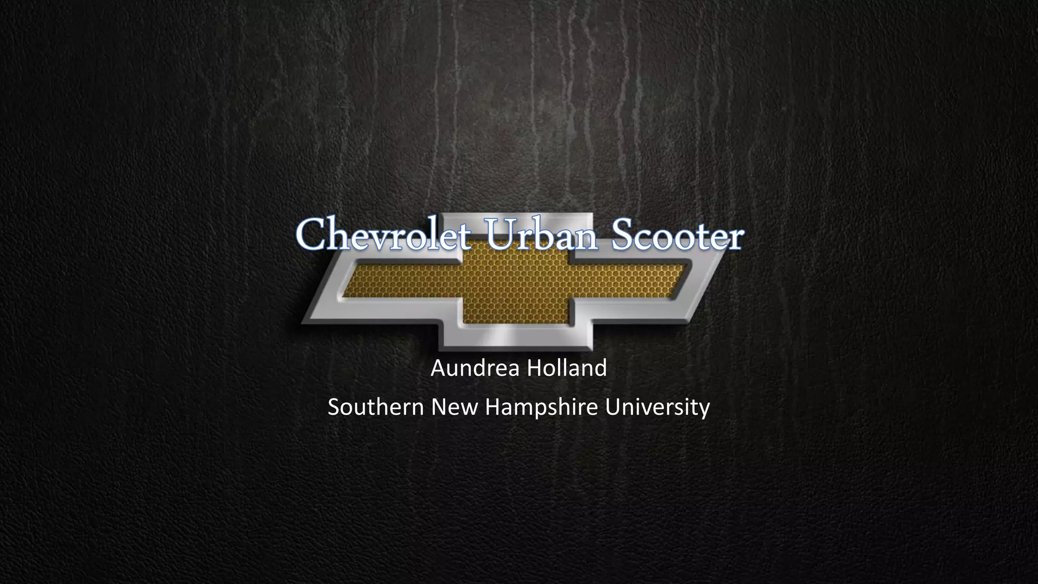 Chevrolet urban scooter | PPT