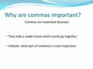 The Power of the Comma | PPTX