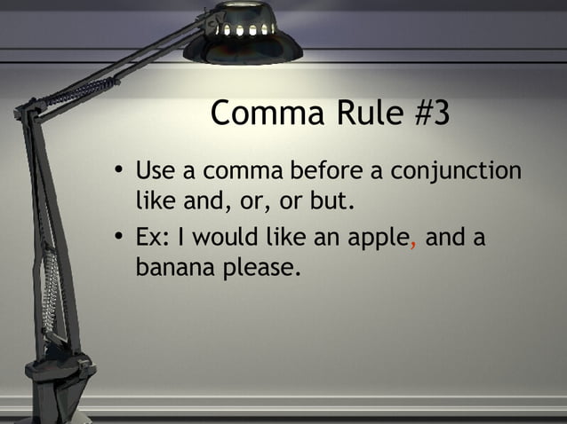 Comma Rules | PPT