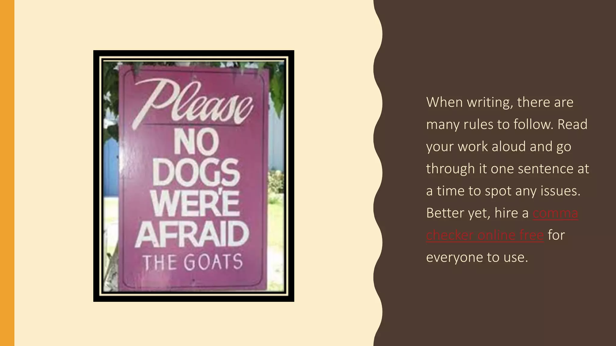 Comma Check - Top 10 Funniest Punctuation Mistakes | PPTX