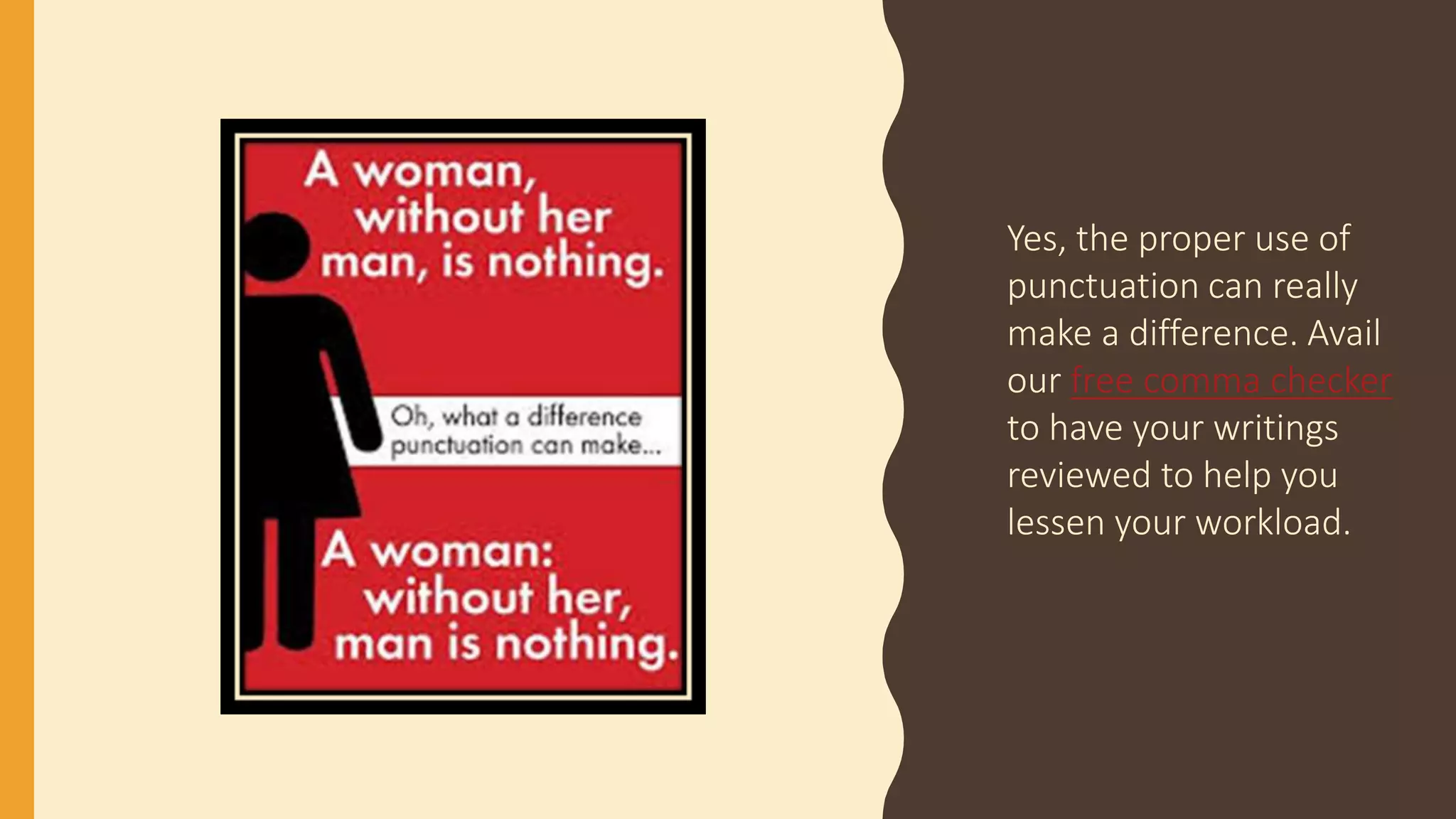 Comma Check - Top 10 Funniest Punctuation Mistakes | PPTX