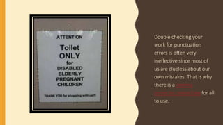 Comma Check - Top 10 Funniest Punctuation Mistakes | PPTX