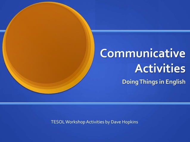 Comm act wkshp | PPTX | Education