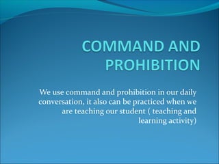 Command and Prohibition | PPT