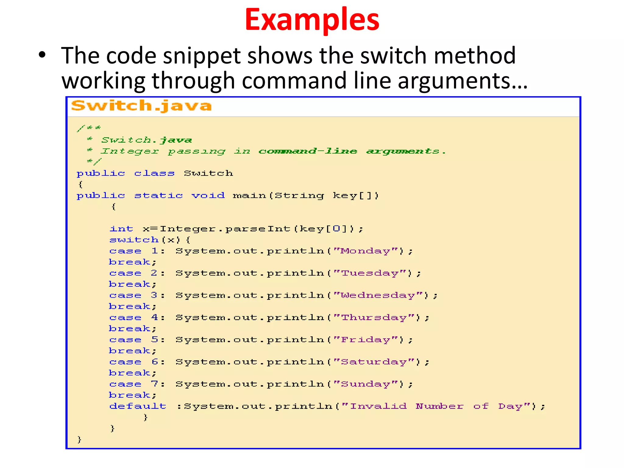 Command Line Arguments In Java Tutorial Ppt