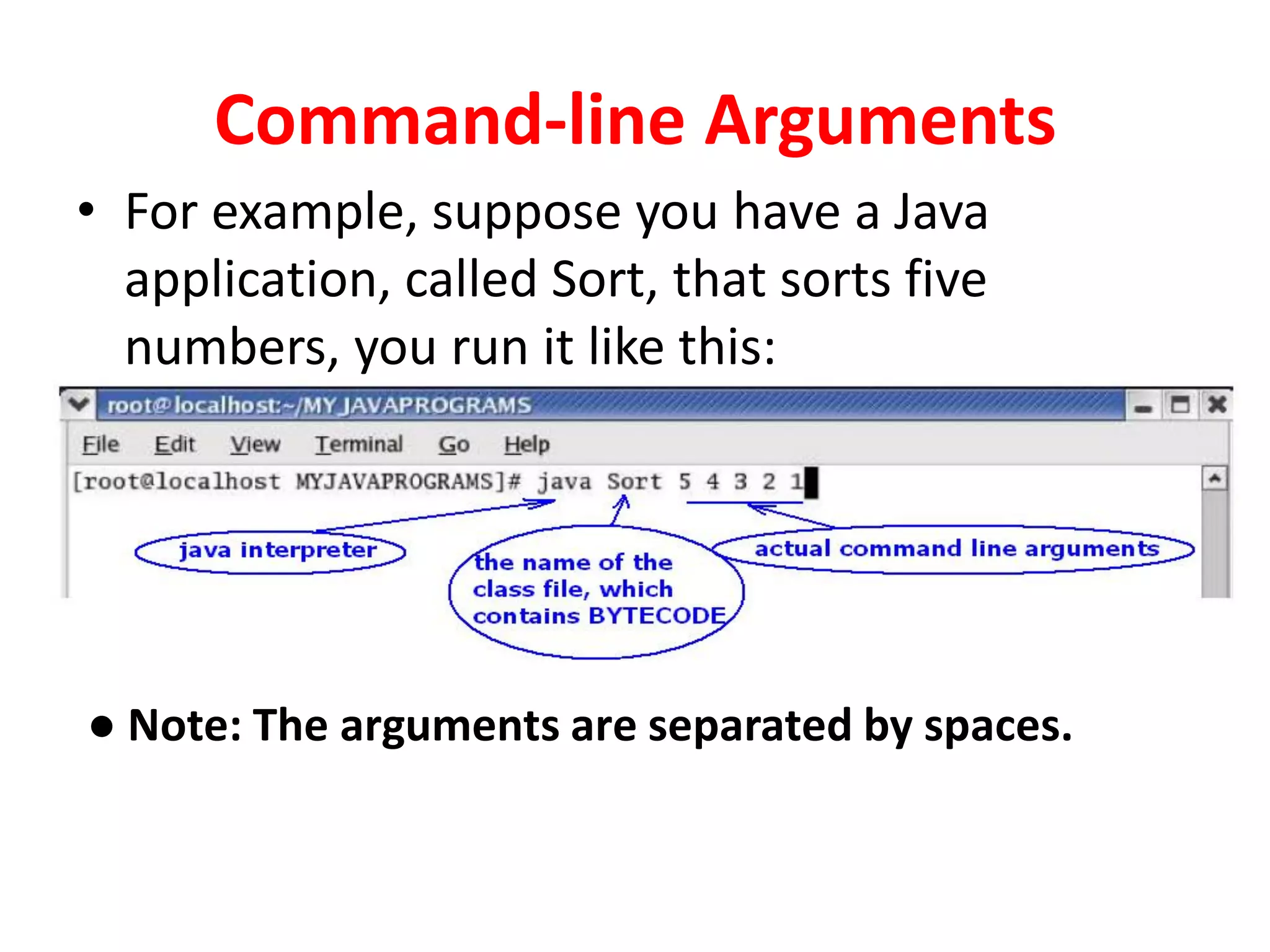 Command Line Arguments In Java Tutorial Ppt