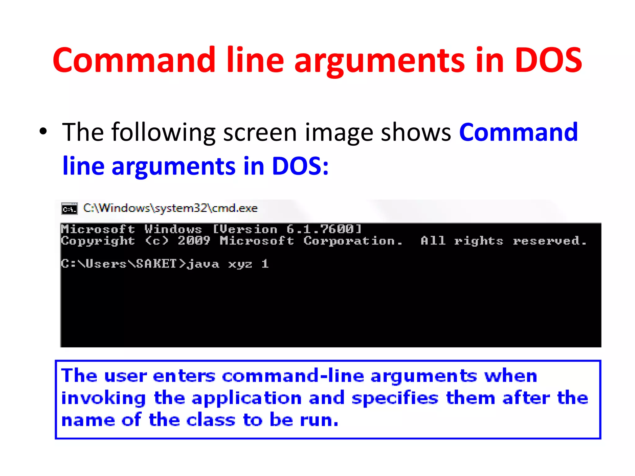 Command Line Arguments In Java Tutorial Ppt