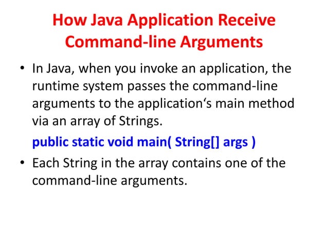 Command Line Arguments In Java Tutorial