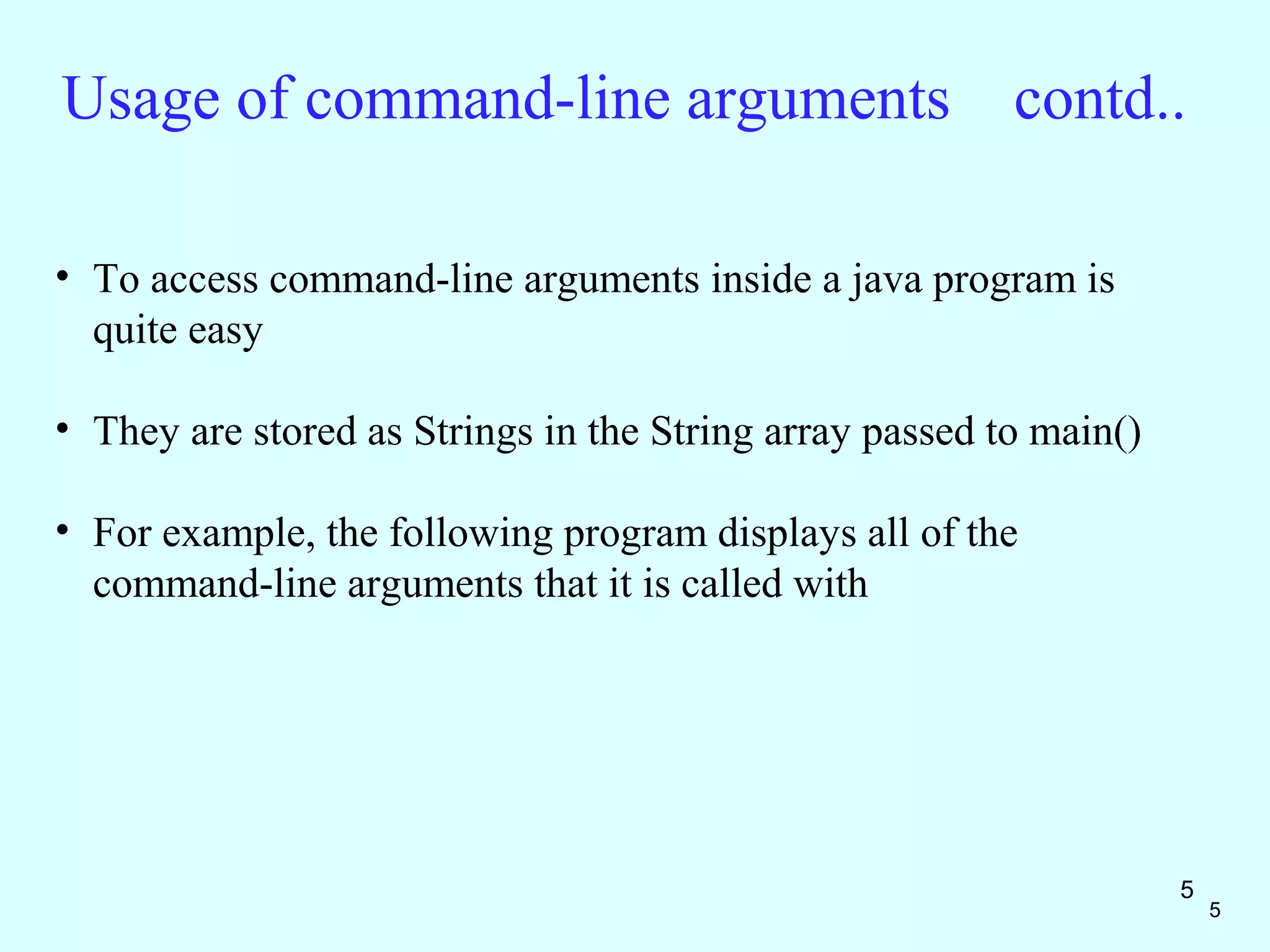 Command Line Arguments21 Programming Languages Computing
