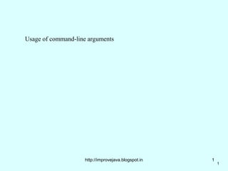 Command line arguments.21