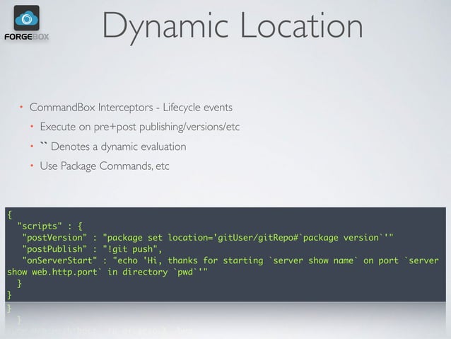 CommandBox & ForgeBox Package Management | PPT