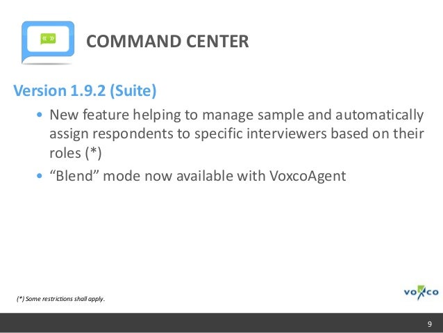 Command Center Version 1.9
