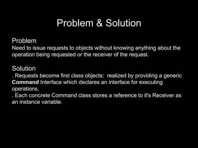 Command Design Pattern Ppt