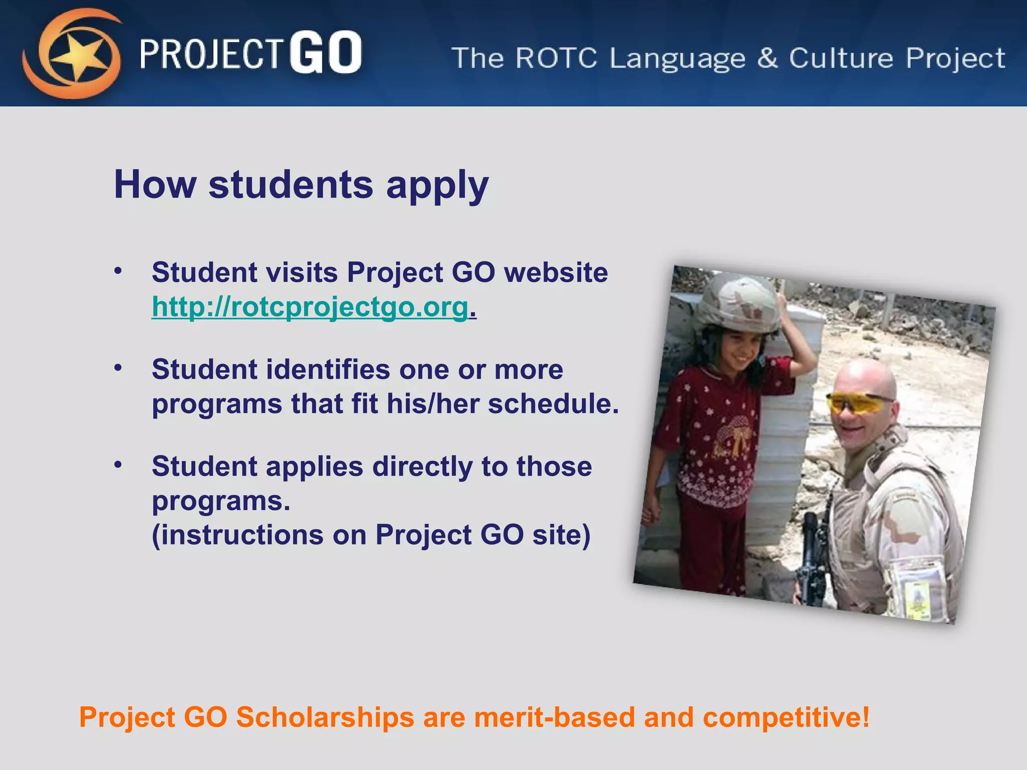Project GO - The ROTC Language & Culture Project | PPT
