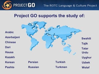 Project GO - The ROTC Language & Culture Project | PPT