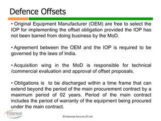 Defence Acquisition Procedures Offset Guidelines and Opportunities in ...