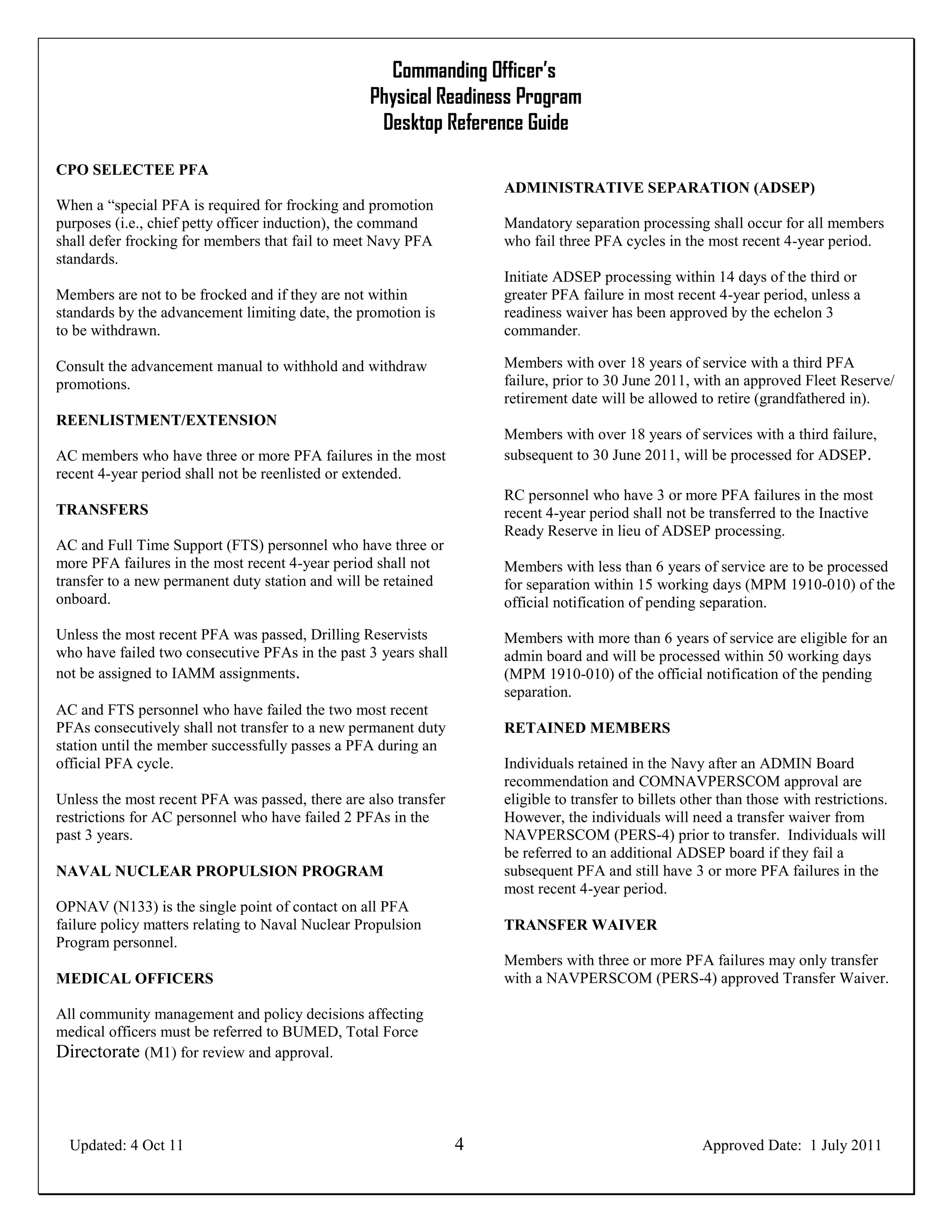 Commanding officer's desktop reference guide | PDF