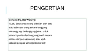 CV / Commanditaire vennootschap | PPTX