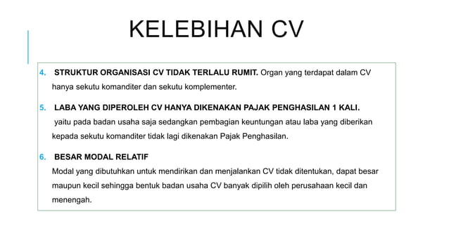 CV / Commanditaire vennootschap | PPTX