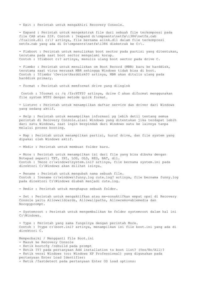 Command lengkap | PDF