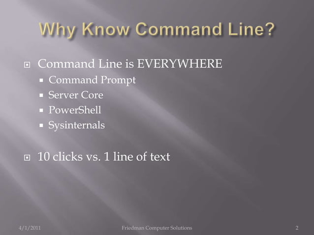 Command Line And Power Shell | PPT