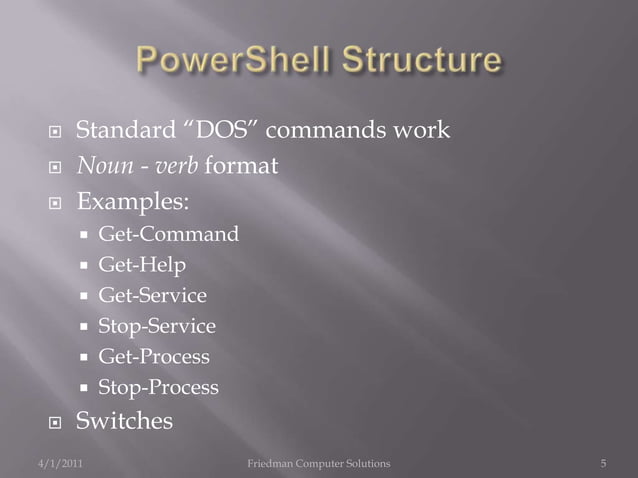 Command Line And Power Shell | PPTX | Operating Systems | Computer Software and Applications