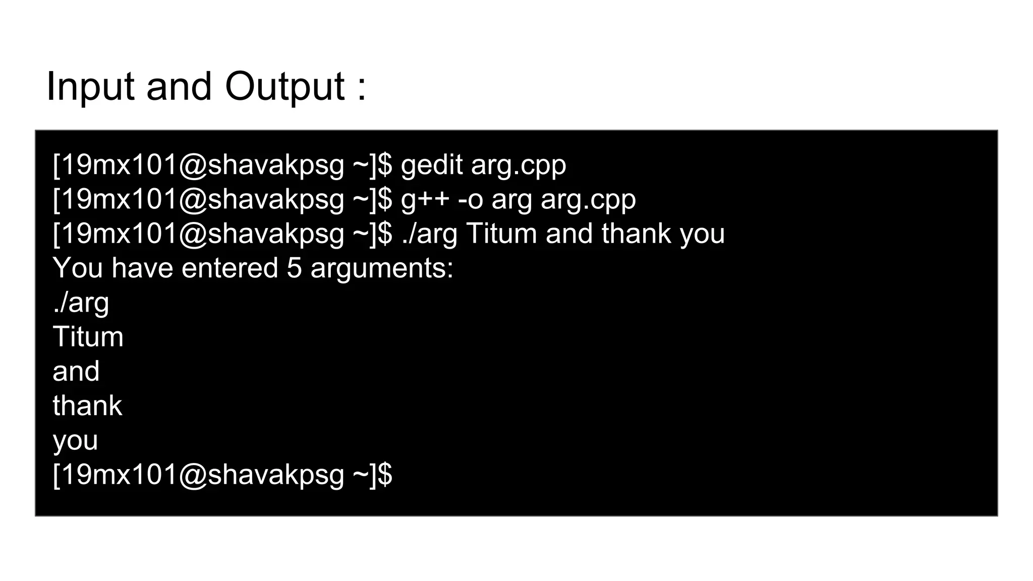 Command line arguments | PPTX