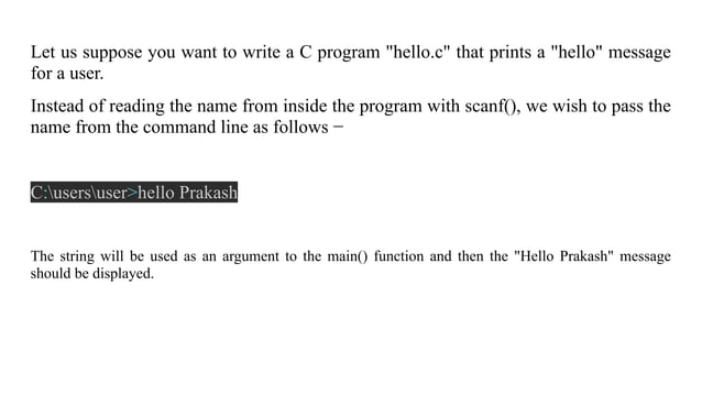 Command Line Arguments In Computer Programming Ppt 3363