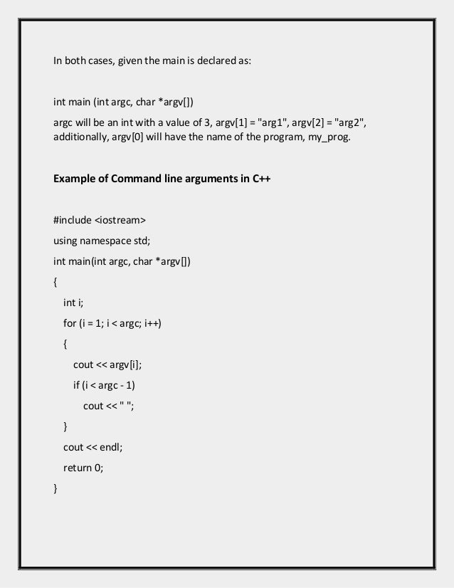 Command Line Arguments In C 6425