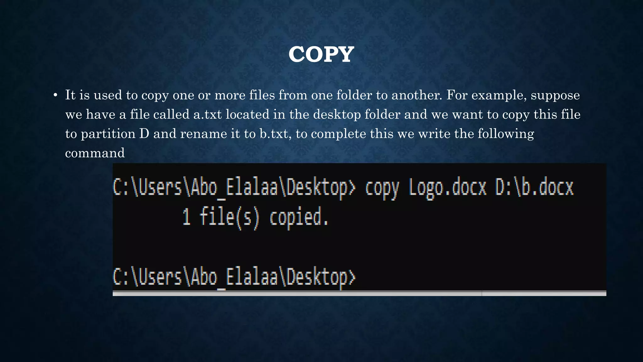 Command line in Windows.pptx | Operating Systems | Computer Software and Applications