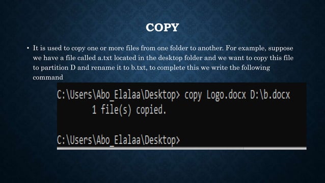 Command line in Windows.pptx | Operating Systems | Computer Software and Applications