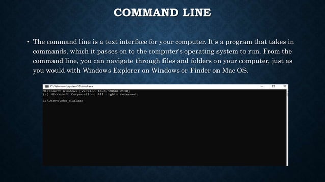 Command line in Windows.pptx | Operating Systems | Computer Software and Applications