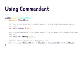 Command Line Tool in swift | PPT